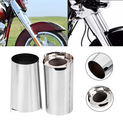 Upper Fork Boot Cow Bells Slider Covers For Harley Touring Electra Tri ...