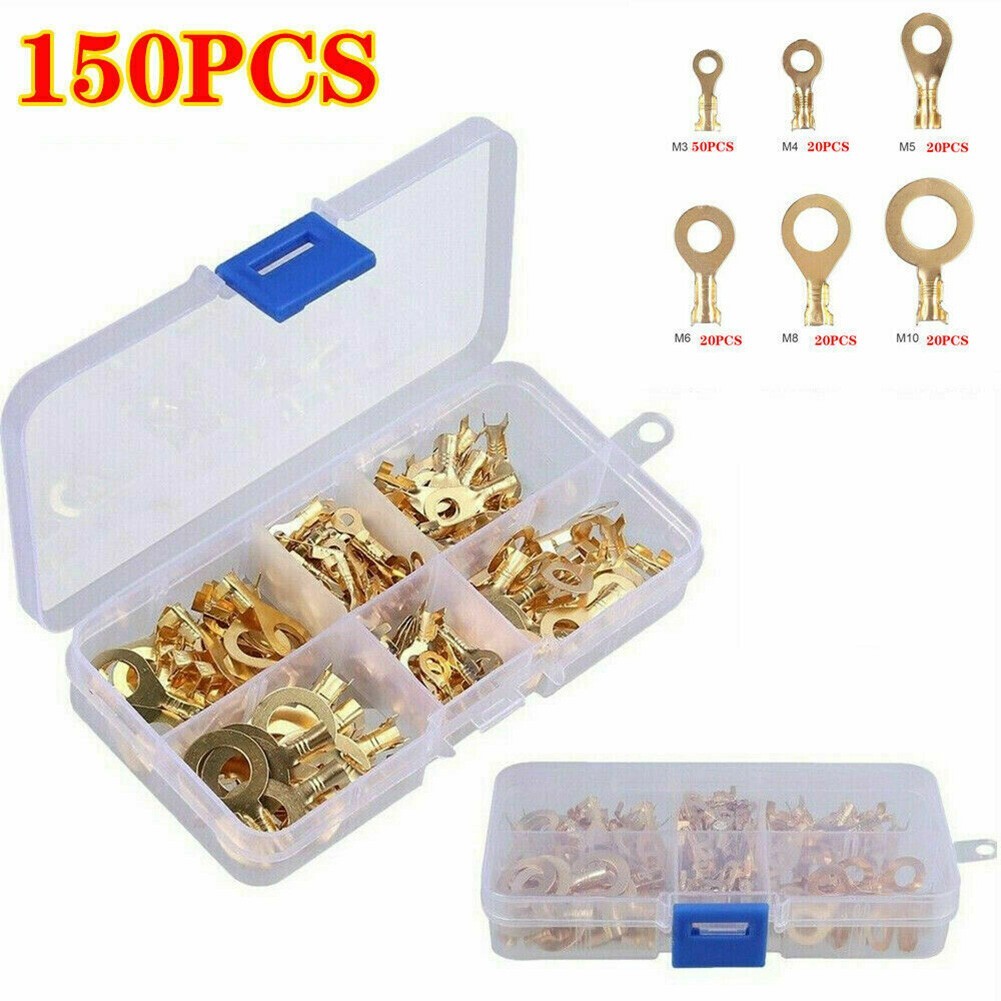 Easy to Install Round Bare Copper Ring Terminals for Secure Connections ...