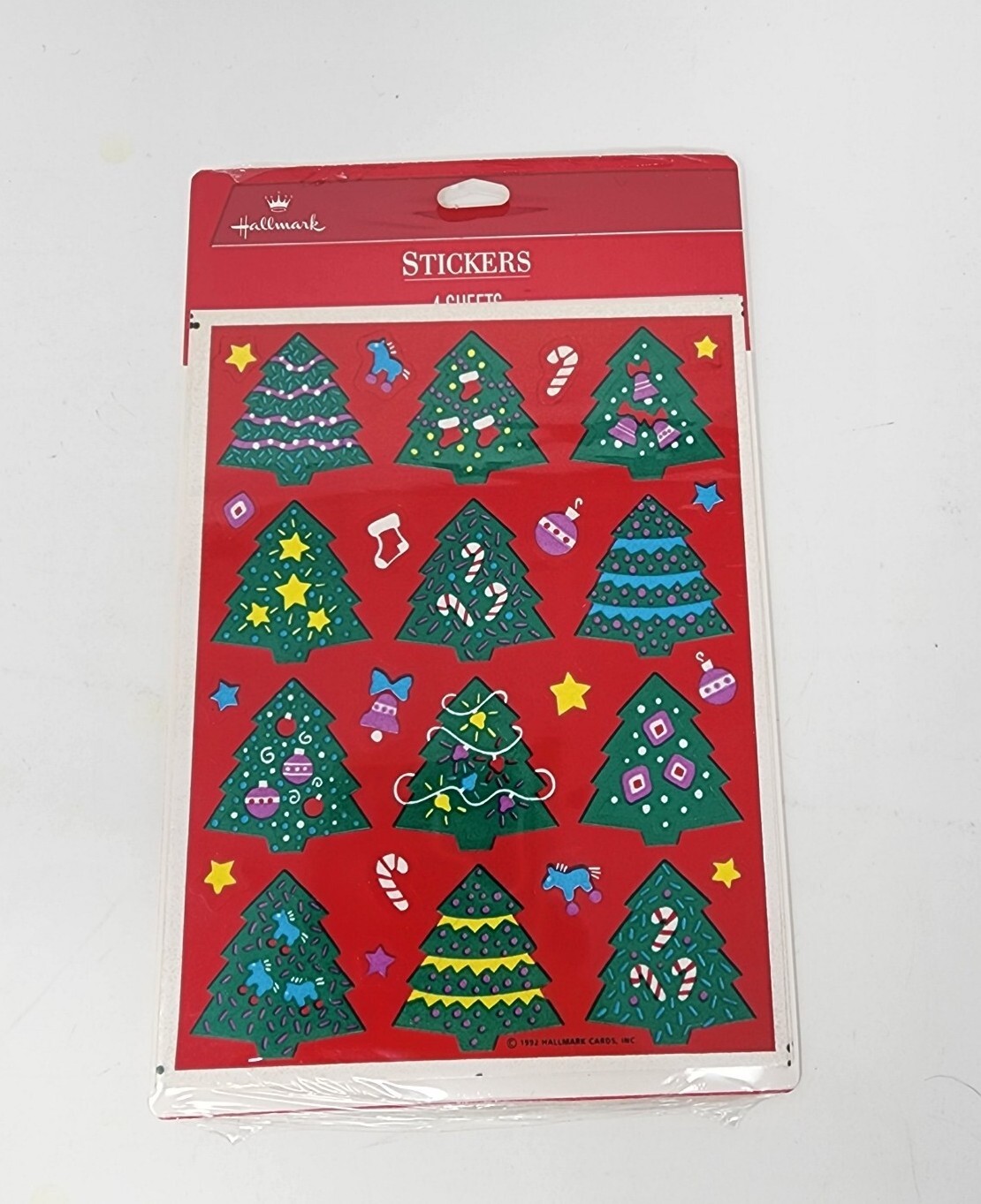 Vintage Hallmark Christmas Tree Self-Adhesive Seals Stickers Lot 4 ...