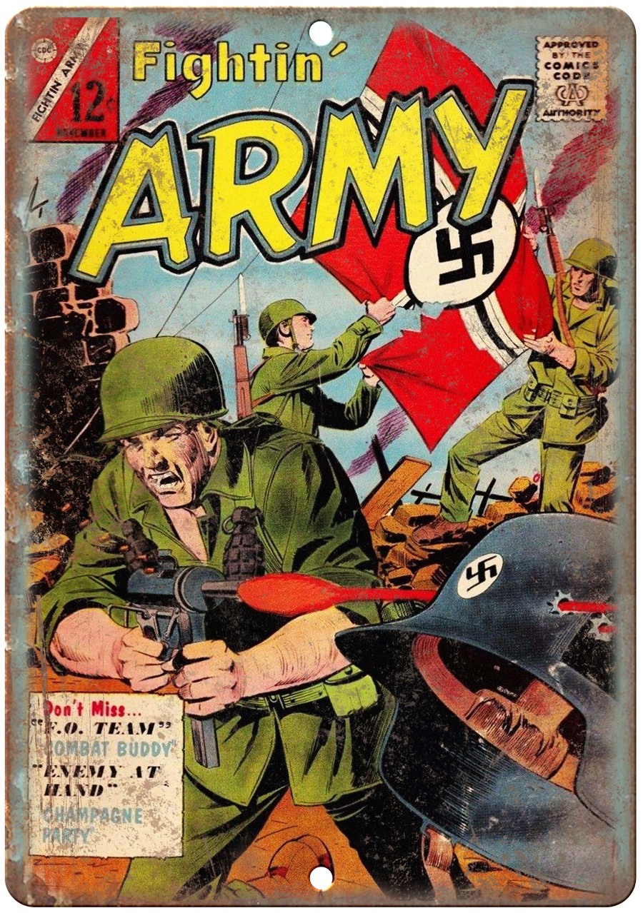 Fightin' Army November Comic Book Cover 12" x 9" Reproduction Metal ...