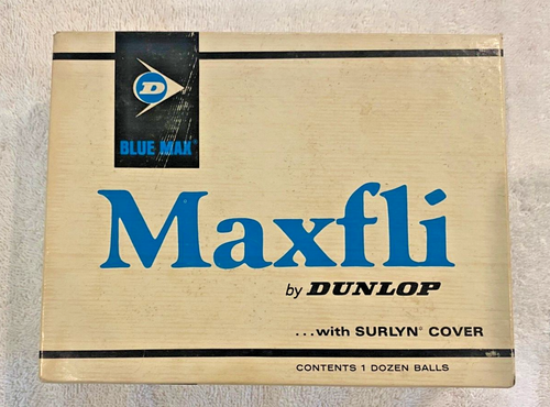 NEW Vintage Dunlop MAXFLI Surlyn Cover Blue Max Dozen Golf balls 2 ...