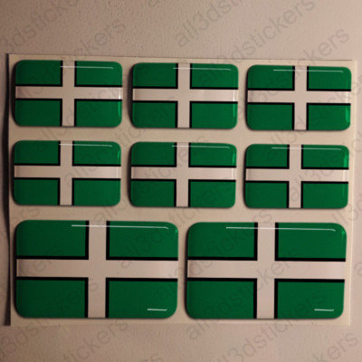 Sticker Devon UK Resin Domed Stickers England Flag 3D Adhesive Decal ...