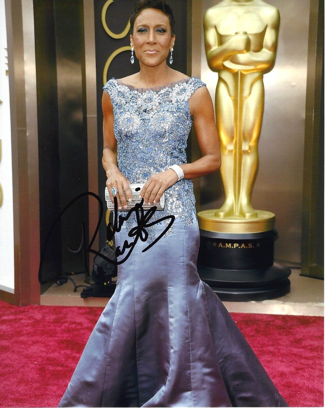 GOOD MORNING AMERICA HOST ROBIN ROBERTS HAND SIGNED 8X10 PHOTO W/COA ESPN