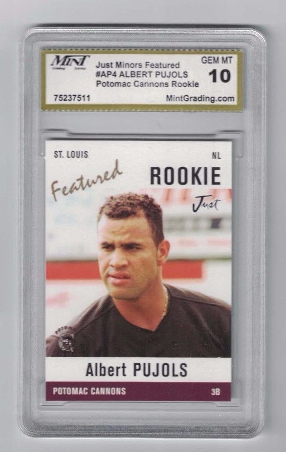 1999 ALBERT PUJOLS Potomac Cannons JUST MINORS ROOKIE #AP4 GEM MT 10 | eBay