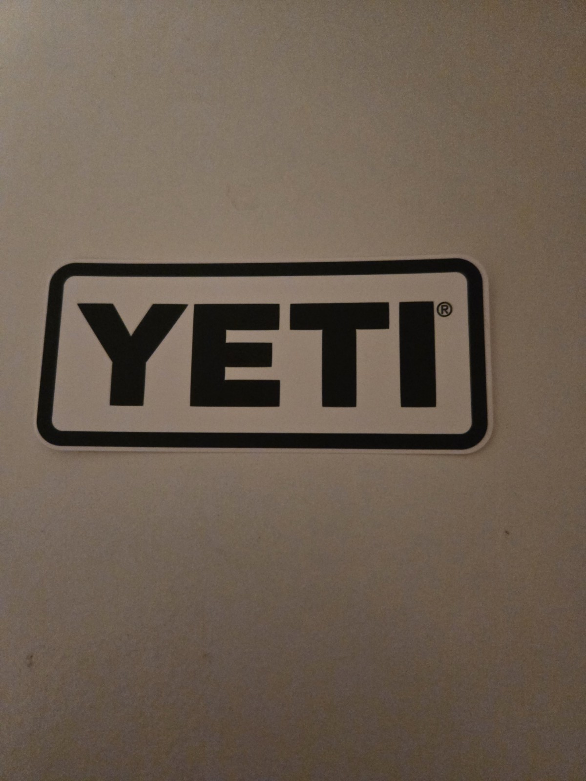 Yeti Decal Sticker 4"x1.75" Black and White Rectangle with Rounded ...