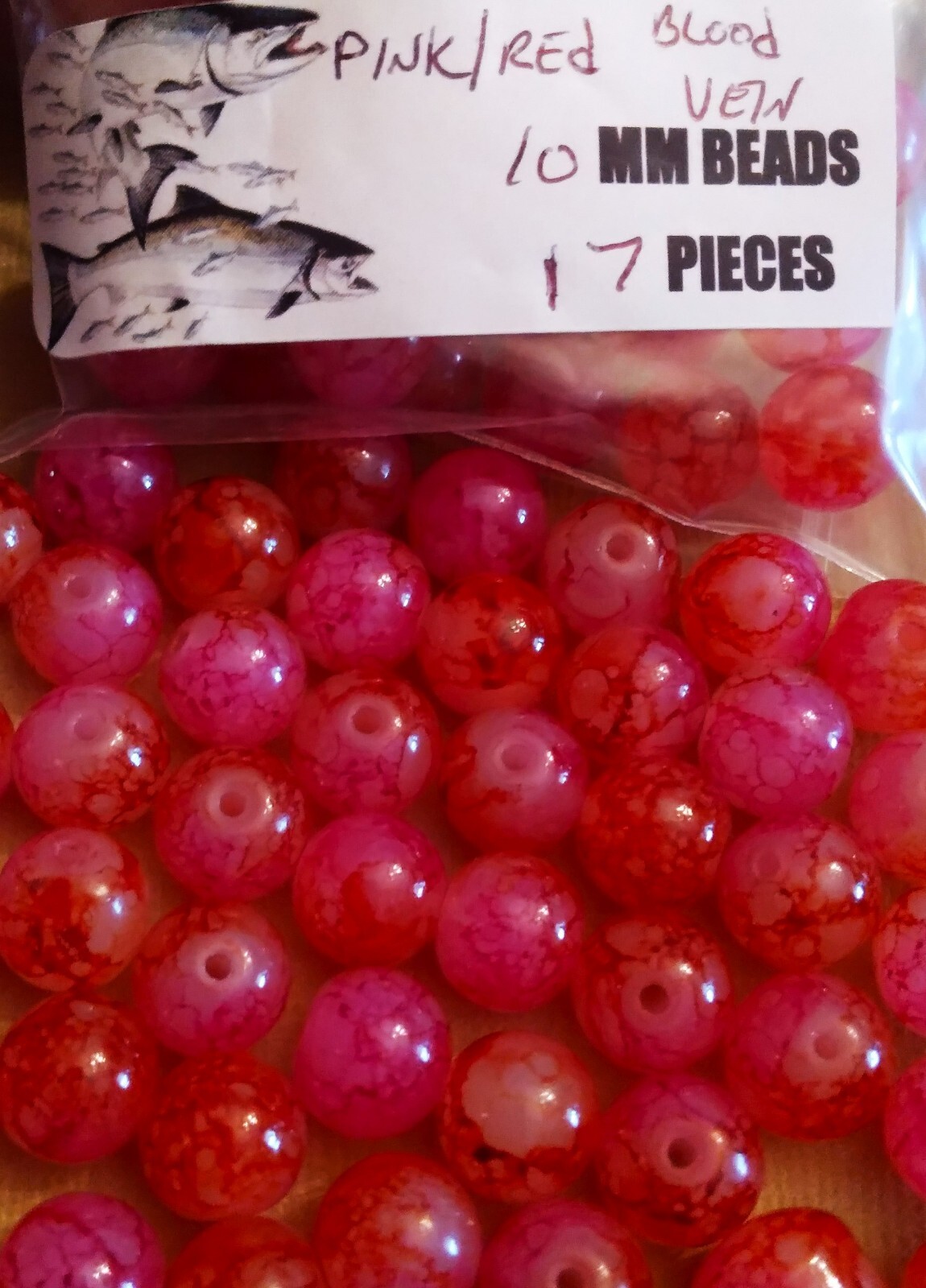 Heavy sink Fishing Premium Trout/Salmon/Steelhead Beads 10mm 17ct pink ...