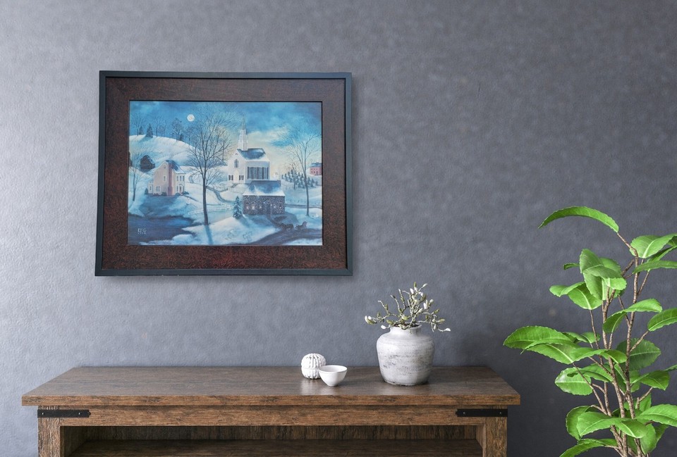 Elizabeth F Gilkey (EFG) "Winter Twilight" 1990 Print Framed | eBay