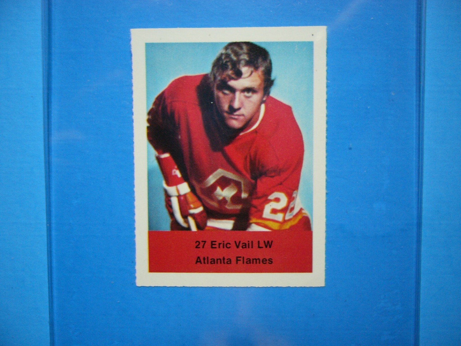 1974/75 LOBLAW'S NHL ACTION PLAYERS STAMP ERIC VAIL ROOKIE SHARP!! 74/ ...