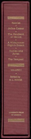 THE CONTEMPORARY SHAKESPEARE: HAMLET, JULIUS CAESAR, THE By A. L. Rowse ...