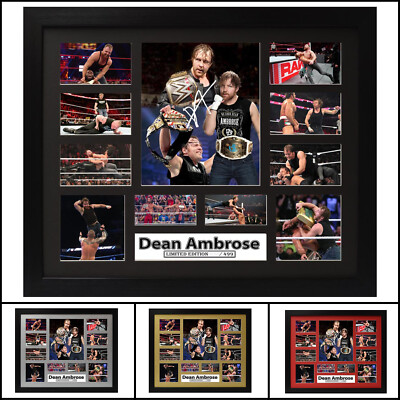 Dean Ambrose Signed Framed Limited Edition Memorabilia V1 Multiple ...