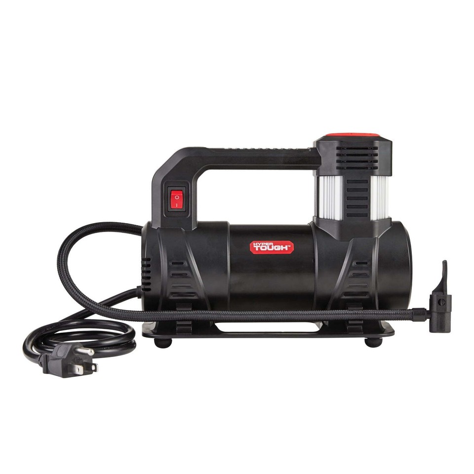 Hyper Tough AC120 Volts Tire and Multipurpose Inflator, Garage Inflator ...