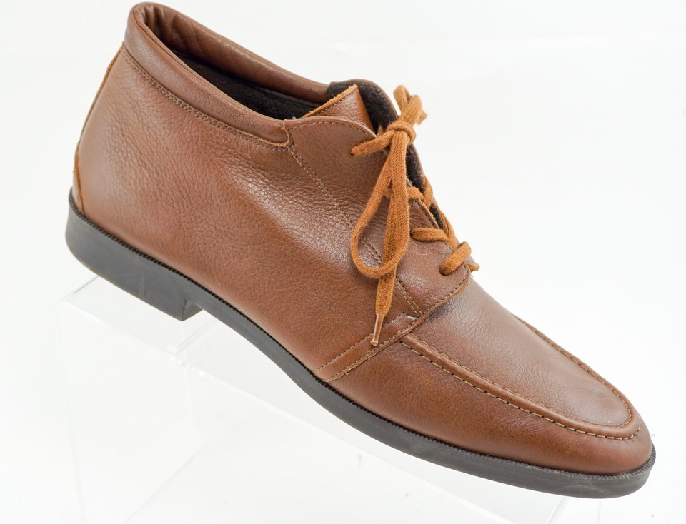 Selby Active Moc Fit Handcrafted Solid Brown Block Heel Ankle Boots 11N ...