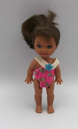 Mattel KELLY DOLL Brown Hair & Eyes Walker Knob Pink Swimsuit 1994 | eBay