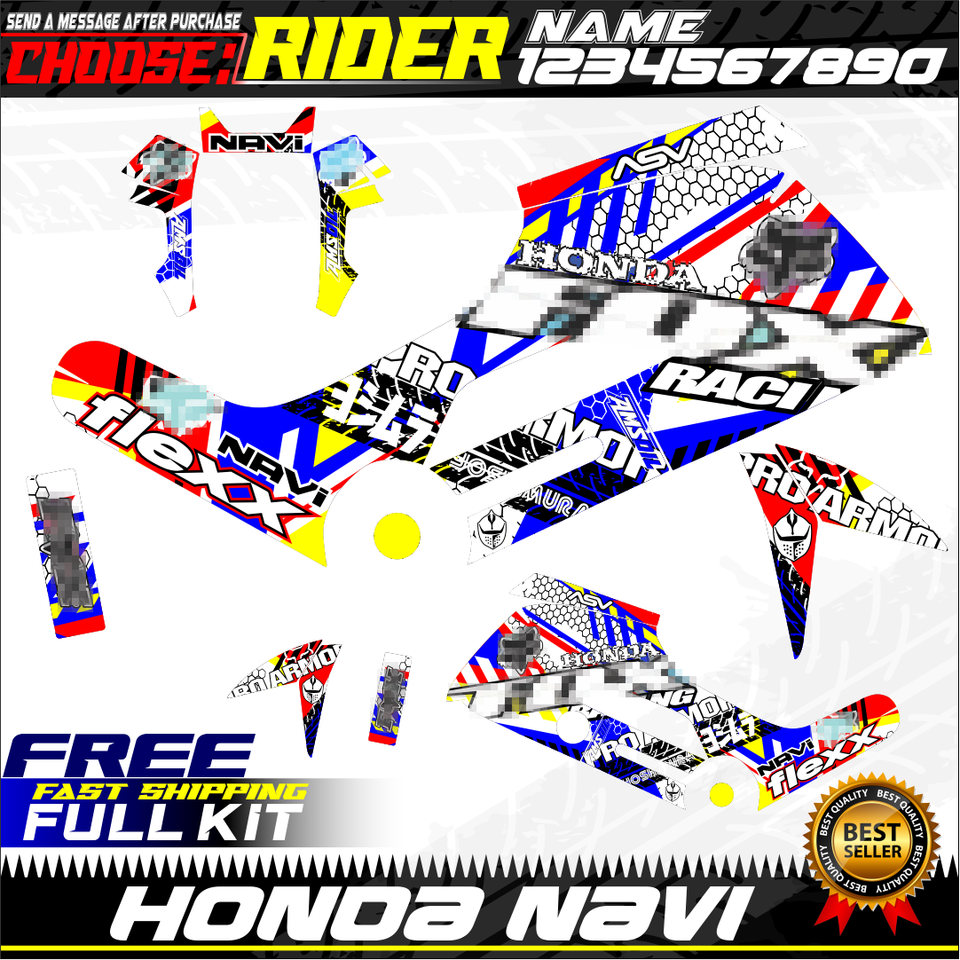 compatible Honda NAVI 2016-2024 kit Graphics Decals Stickers Scooter ...