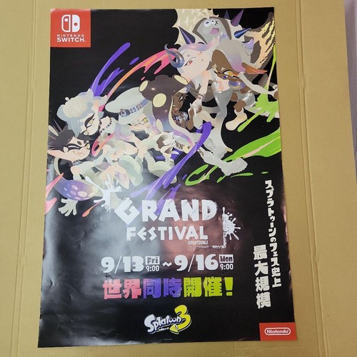 m31 Poster Nintendo Switch Splatoon 3 Grand Festival Promo B2 Rare ...