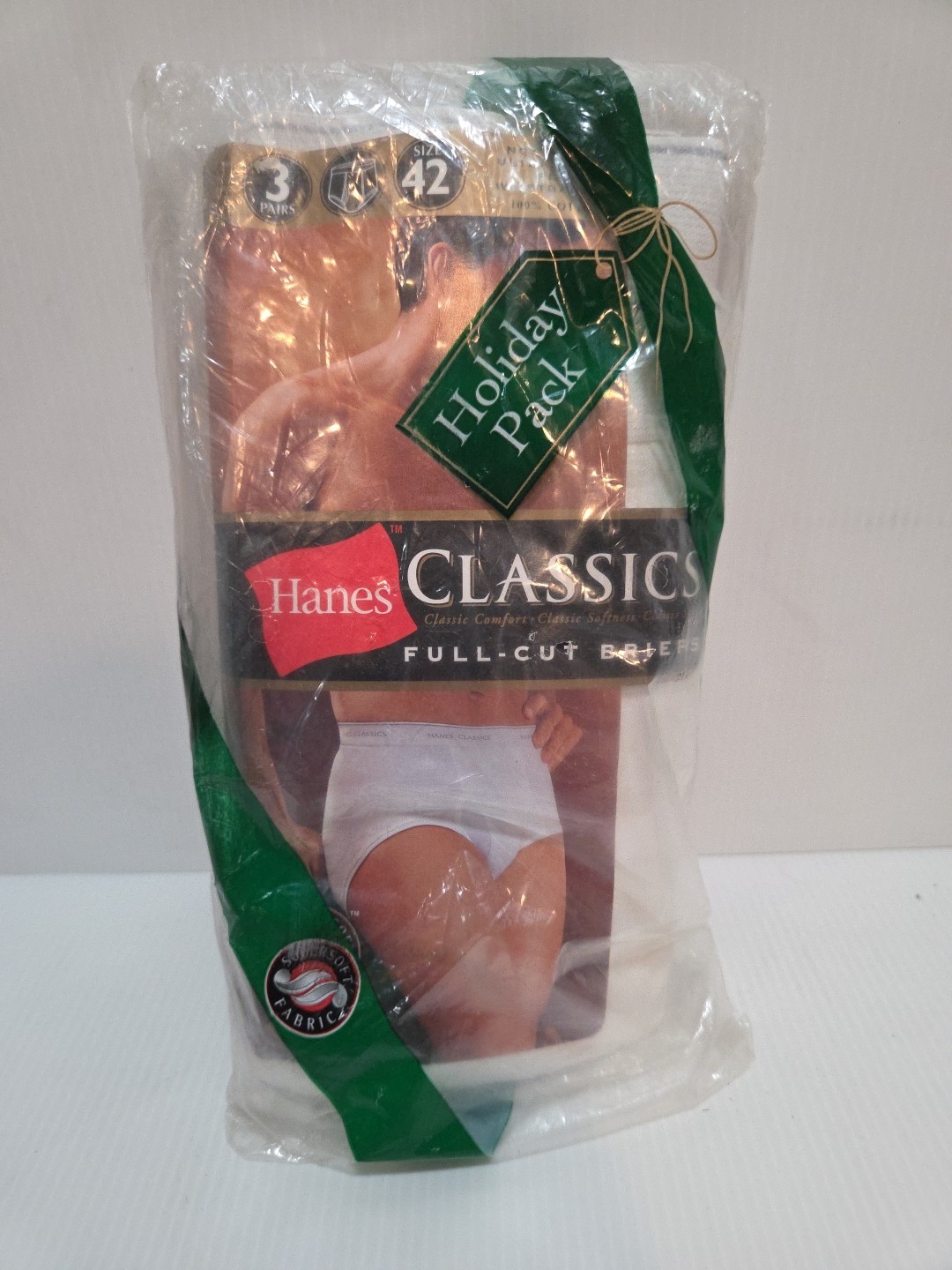 Vintage 2001 Hanes Classics 3 Pkg Full Cut Briefs Siz… - Gem