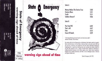 State of Emergency - Warning Sign Ahead of Time MC #G120569 | eBay