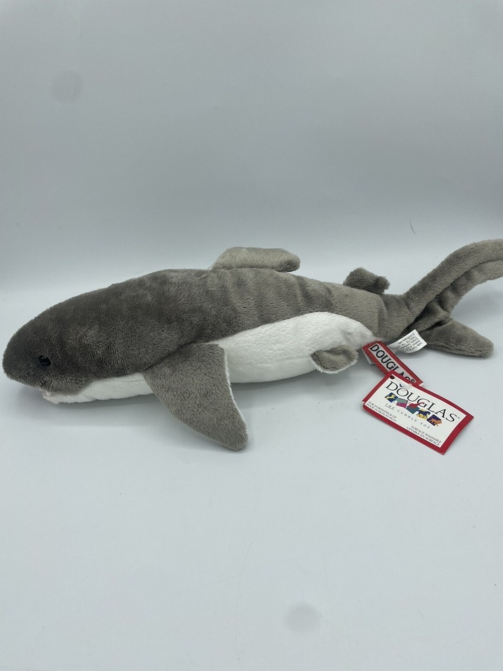 Douglas Gray Shark Plush Stuffed Animal 12" | eBay