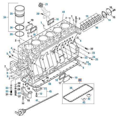 Oil Pan Gasket Kit for Cummins L10 M11 ISM. PAI # 131493 Ref. # 3882733 ...