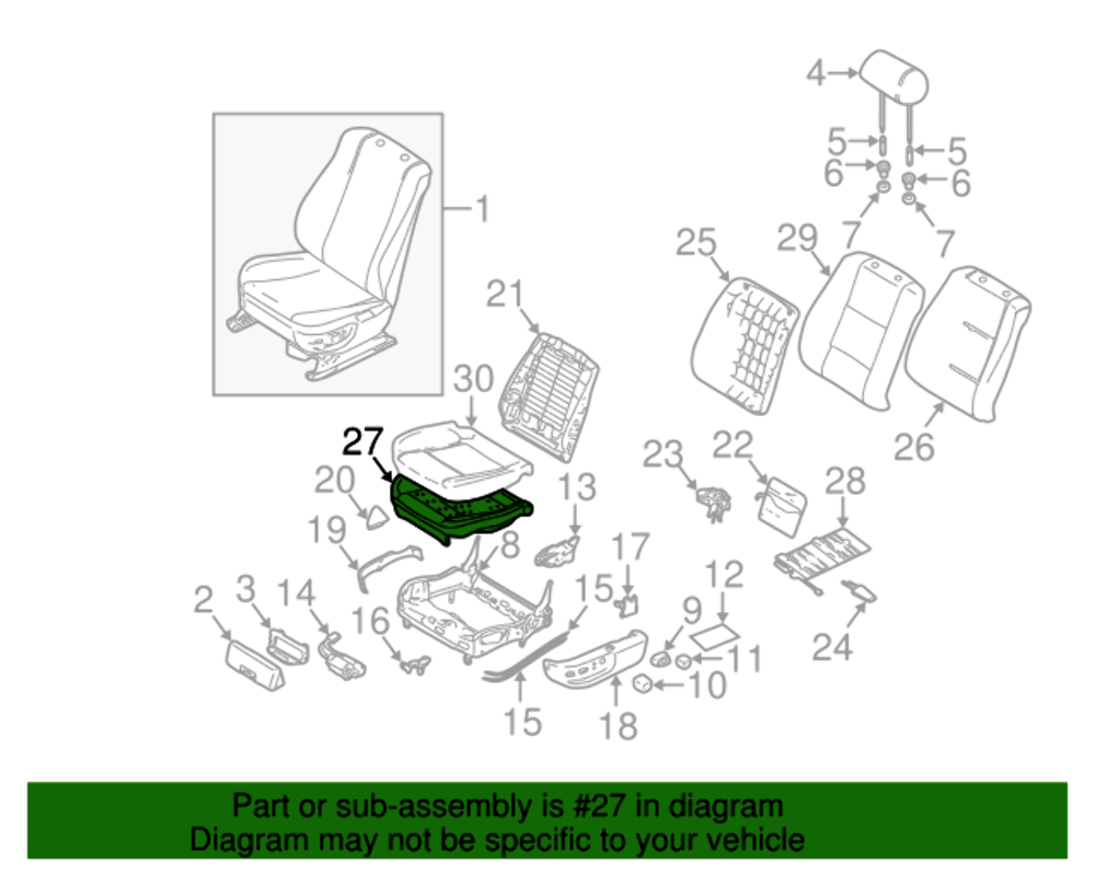 BMW 52108242779 Genuine OEM Seat Cushion Pad for sale online | eBay