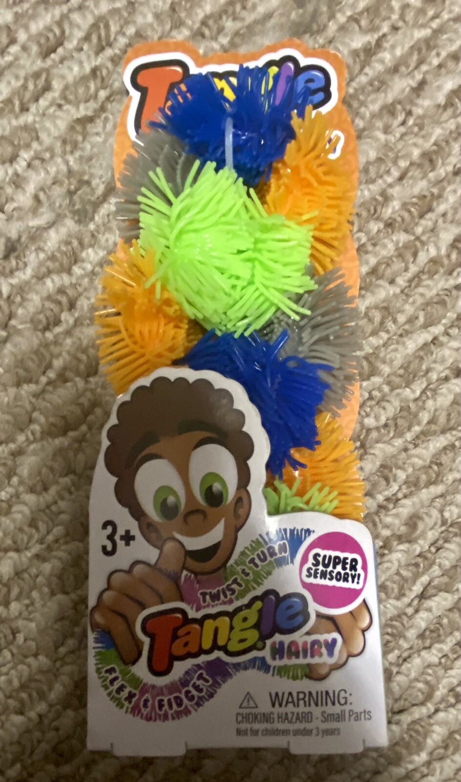 Tangle Hairy Toy. Flex & Fidget Super Sensory. Green Orange Blue. Ship ...