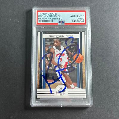 2010 Panini Season Update #91 Rodney Stuckey Signed Card AUTO PSA ...