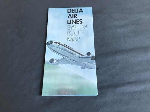 Delta Air Lines Route Map Poster Sept 1982 | eBay