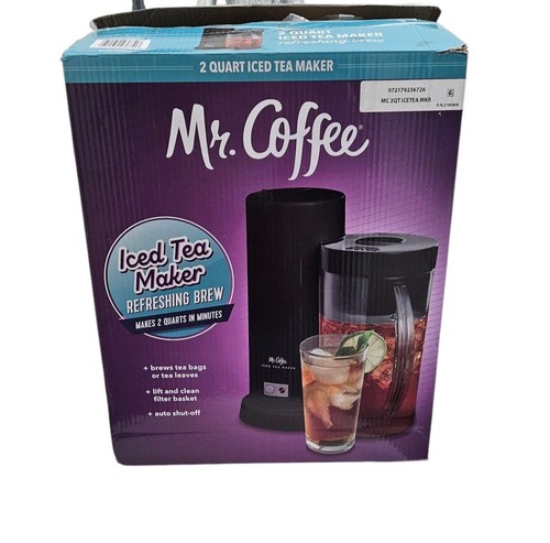 Mr. Coffee Iced Tea & Iced Coffee Maker 2 Quart Black Pitcher Model ...