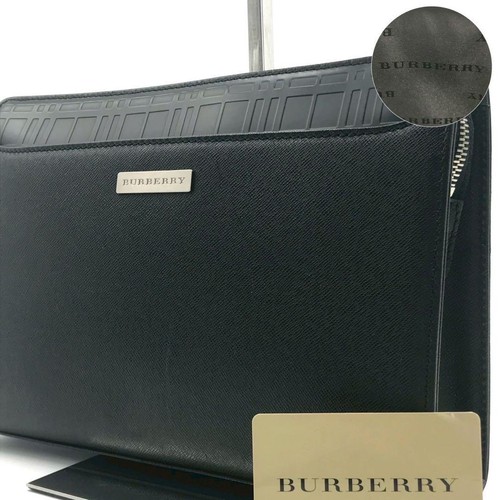 Un condition Burberry Clutch Bag Check Logo Total Lining Pattern ...