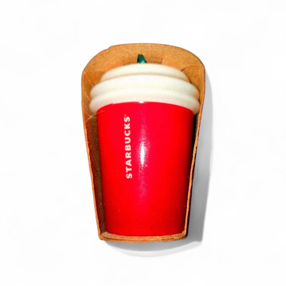 Starbucks 2015 Red Cup Ornament with Cardboard Sleeve – Mini Holiday ...