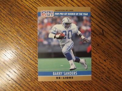 BARRY SANDERS PRO SET ROY DETROIT LIONS FOOTBALL COLLECTIBLE CARD | eBay