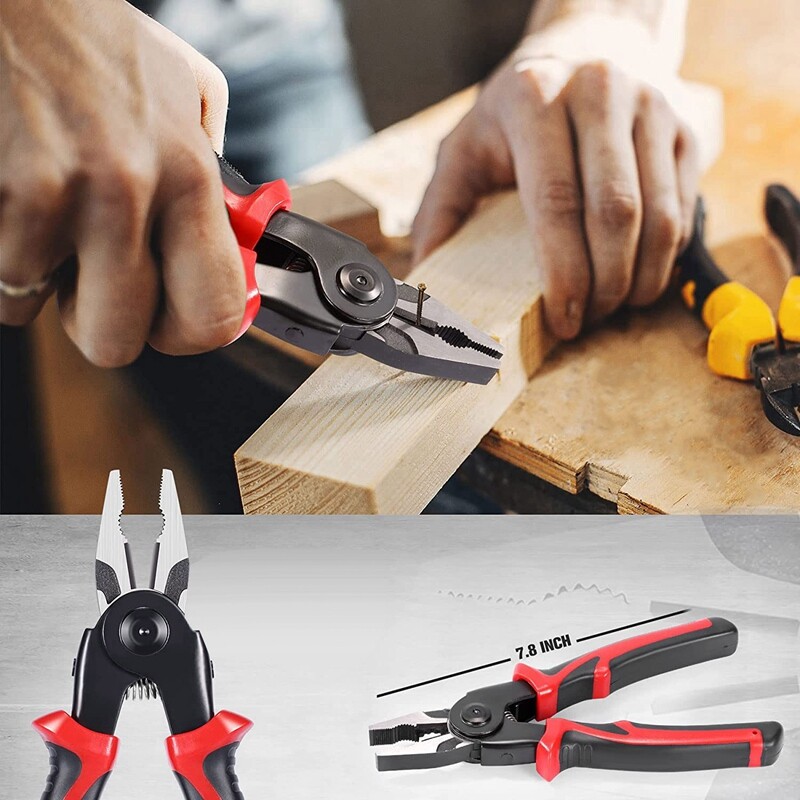 5-PCS Plier Tool Set, 5 in 1 Versatile Tool Kit, with Linesman Plier ...