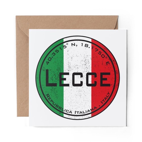 1 x Blank Greeting Card Lecce Italy Flag Circle #59454 | eBay