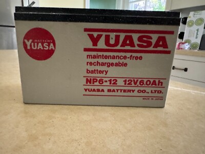 YUASA NP6-12 12V 6Ah 12Volt Rechargeable Battery (Original Yuasa ...