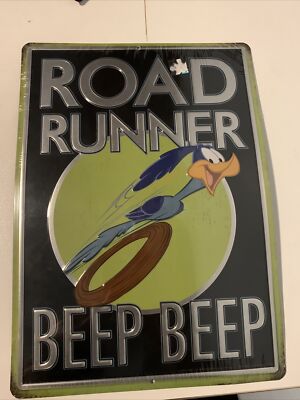 Open Road Brands Beep Beep Road Runner Black Embossed Tin Sign | eBay