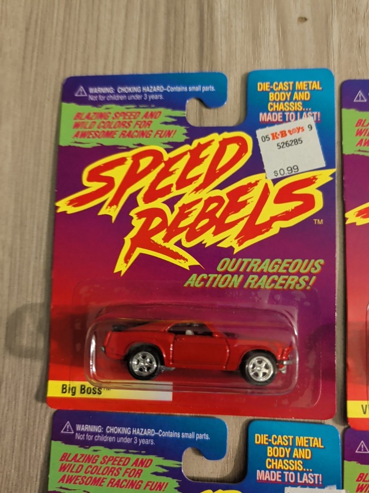 Speed Rebels 4 Cars 1997 Big Boss, Vicious Villain, Wing Thing | eBay