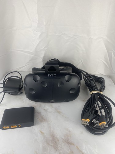 HTC Vive VR Headset + Link Box + Cables – SteamVR Setup – Clean ...