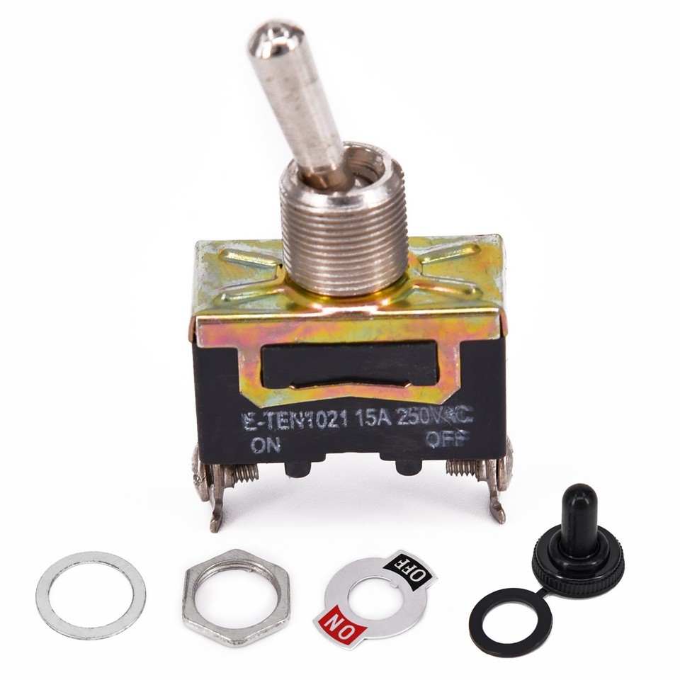 5Pcs SPST 2Pin Car Boat 15A 250V ON/OFF Rocker Toggle Switch + Waterproof Boot | eBay UK