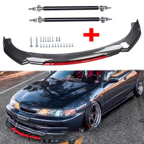 For Honda Acura Integra Front Bumper Lip Spoiler Splitter Carbon Fiber ...