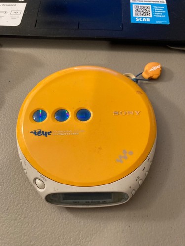 Sony D-EJ360 PSYC Portable CD Walkman Player Blue Yellow FOR PARTS OR ...