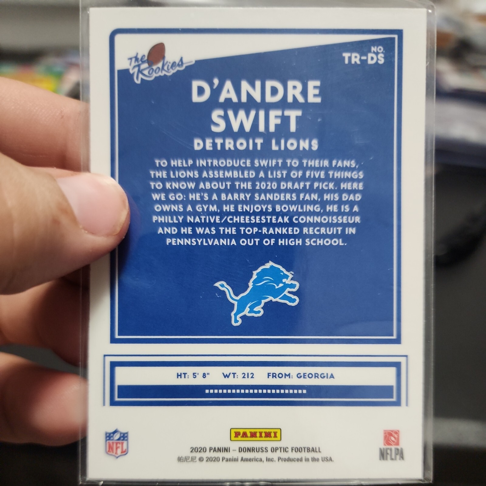 D’Andre Swift 2020 Donruss Optic The Rookies TR-DS Lions Eagles RC | eBay