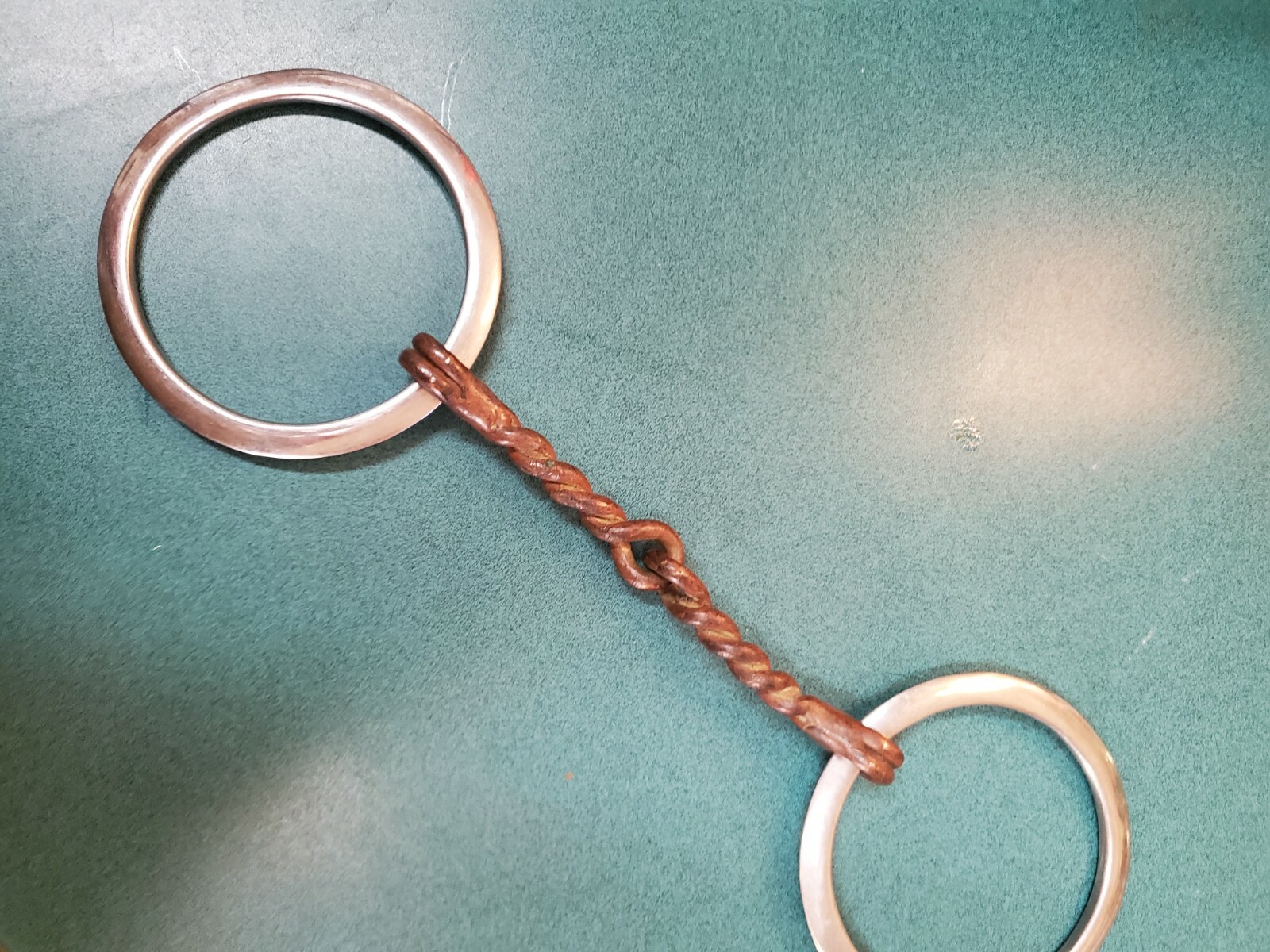 TOP QUALITY O Ring SNAFFLE BIT with 5" twisted Copper mouth and flat ...