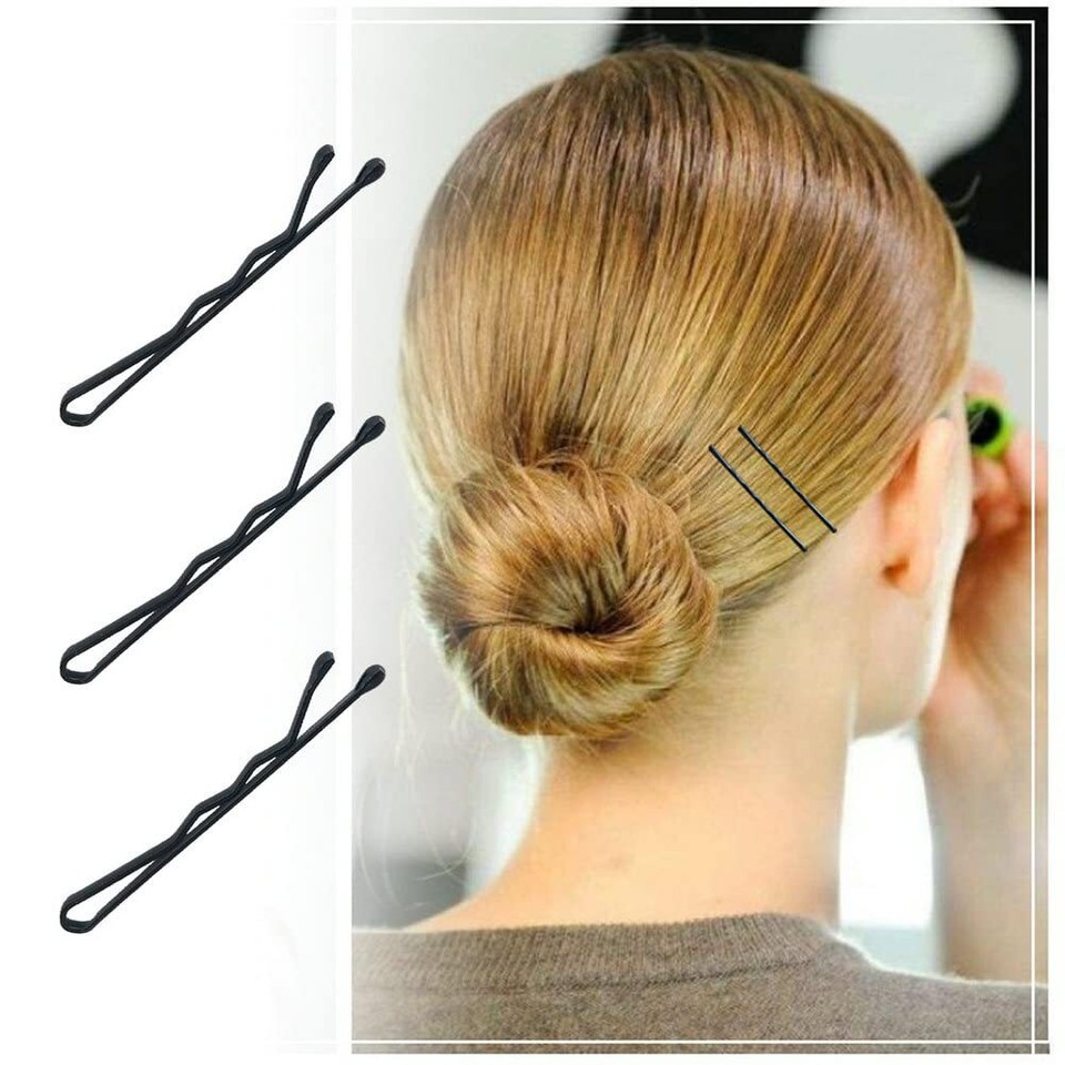 220 Count Mini Wavy 1.38 Inch bobby pins black, YINGFENG Black（1.38inch ...