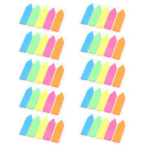 Fluorescent Color PET Label Adhesive Note Writable for Book Journal ...