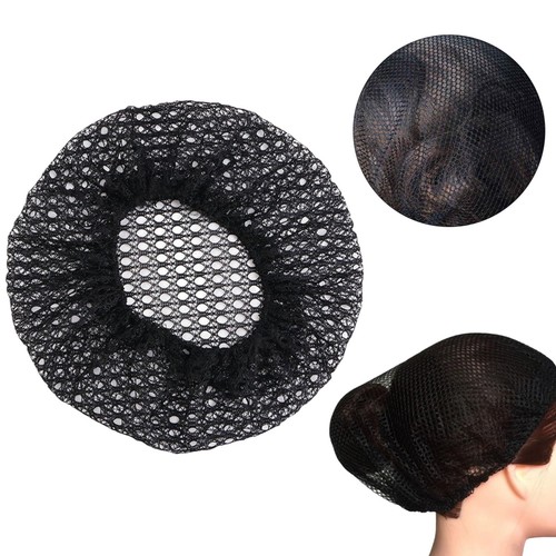 Mesh Black Hair Net Caps Full Coverage Elastic Sleep Cap Cosmetics ...