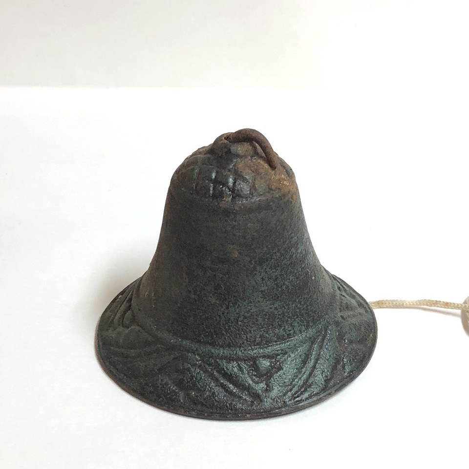 Cast Iron Green Antique Farm Dinner Bell | eBay
