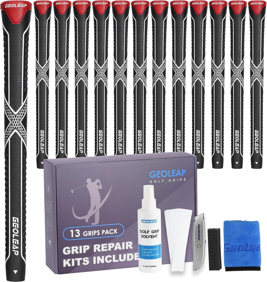 Geoleap Golf Grips 13 Pack,Non-Slip and High Shock-Absorbing Golf Club ...