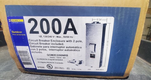 Square D QOM2E2200NRB QO 200 Amp 2-Pole Outdoor Circuit Box Enclosure W ...