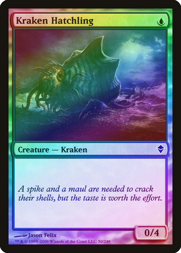 Kraken Hatchling FOIL Zendikar PLD Blue Common MAGIC GATHERING CARD ...