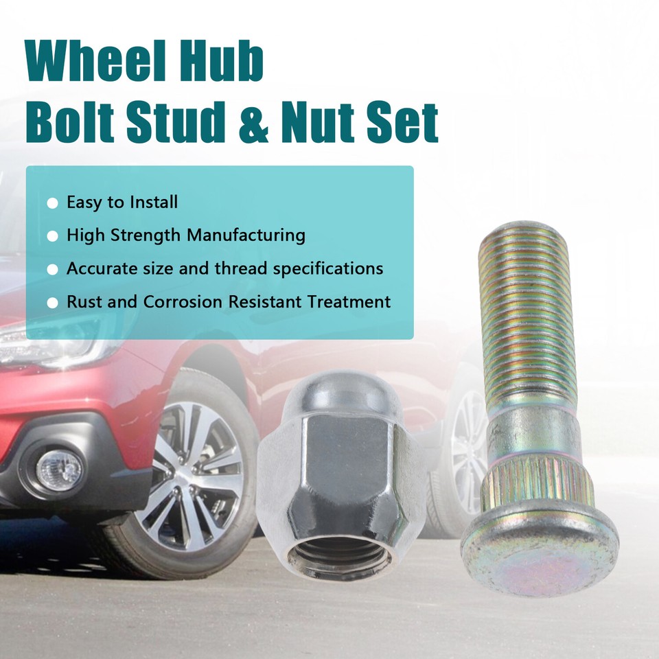 Wheel Hub Bolt Stud & Nut Set Fit for 2008-2019 Subaru Legacy Outback ...